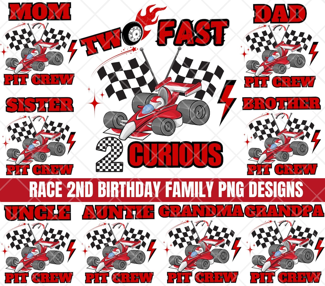 2 Fast 2 Curious Png, Race Car Birthday Png, Racing Birthday Png, 2nd ...