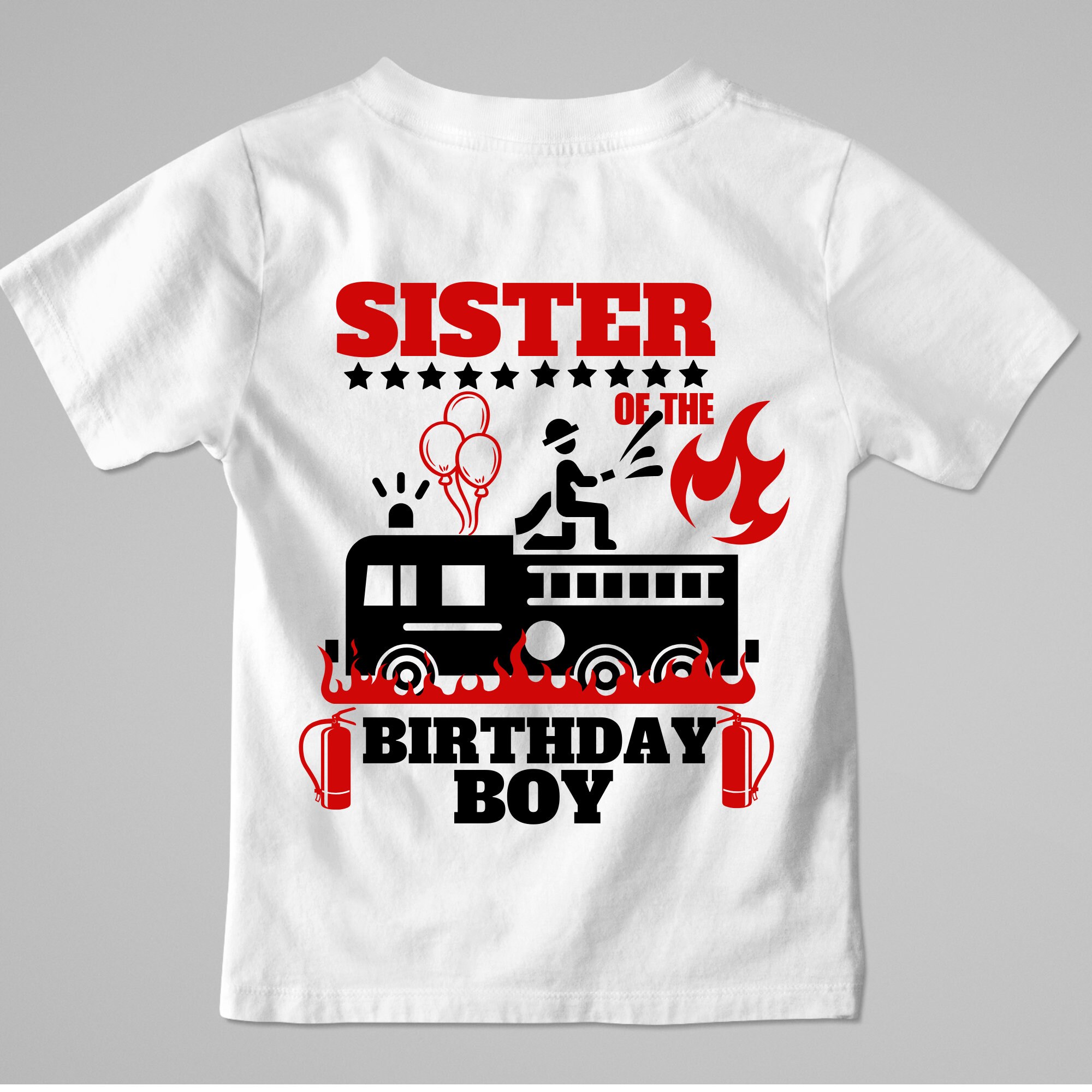 Firetruck Birthday Svg, Truck Svg Birthday Boy, Fire Truck Birthday Svg ...