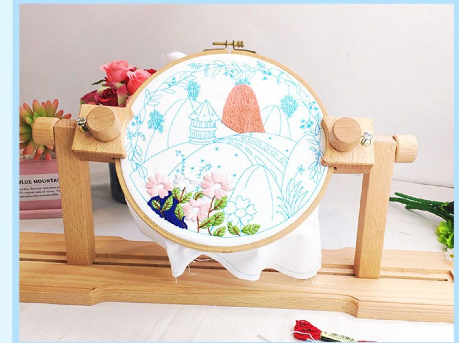 Adjustable Embroidery Wood Stand - Etsy