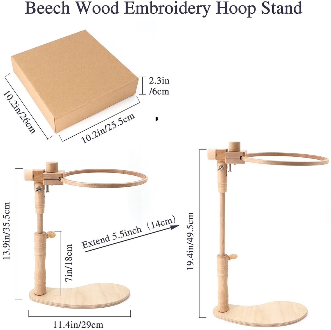 Embroidery Stand - Adjustable Rotated Cross Stitch Stand Lap, - Etsy