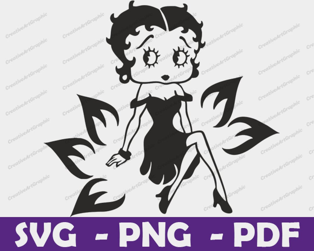 Betty Boop Svg Betty Boop Vector Betty Boop Silhouette Svg Betty Boop Silhouette Vector