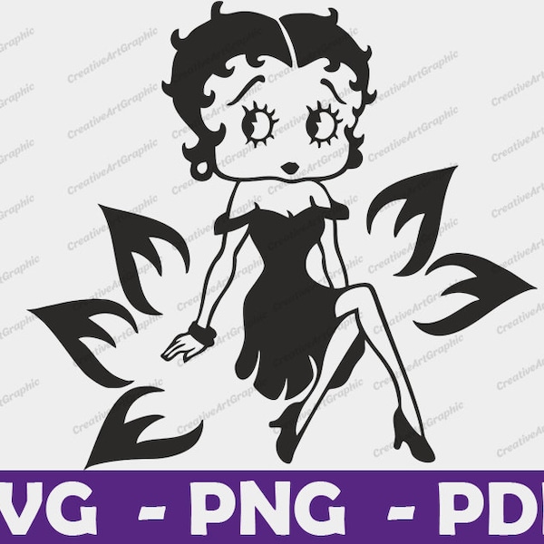 Betty Boop Svg - Etsy