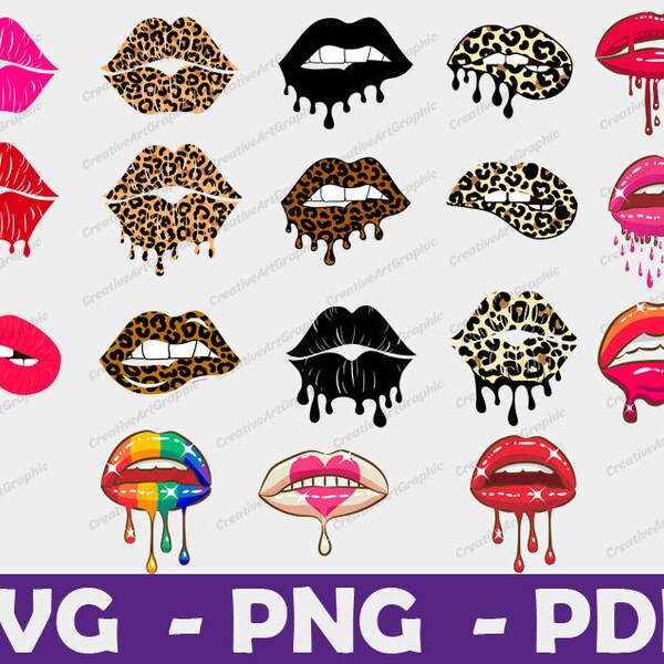 Lips Clipart - Etsy