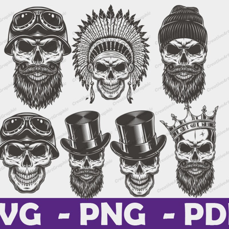 Skull Hat Svg - Etsy
