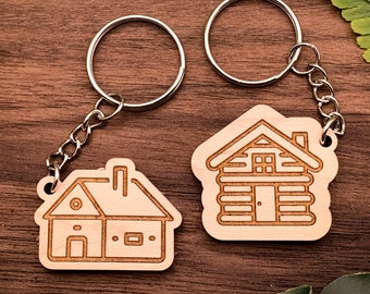 Cabin Keys Wood Key Chain Key Chain Accessories the Cabin - Etsy