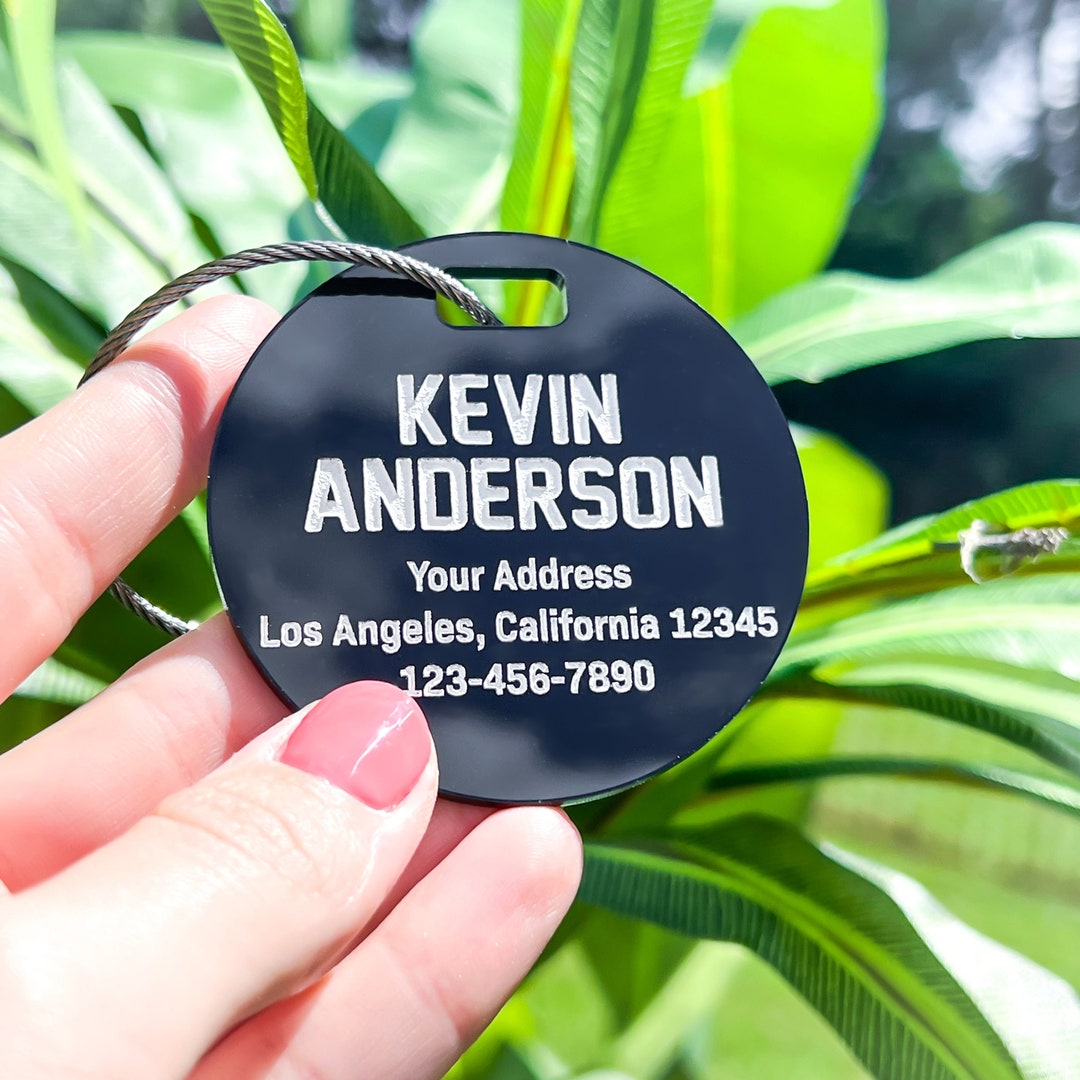 Luggage Tag Personalized, Modern Identification Tags, Backpack Suitcase ...