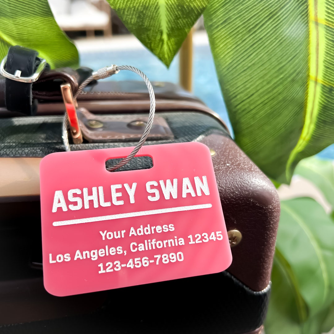 Luggage Tag Personalized, Modern Identification Tags, Backpack Suitcase ...