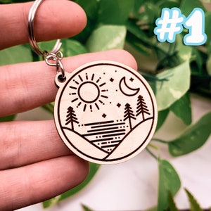 Nature Keychain, Lake House Keychain, Camping Keychain, Lake House Gift ...