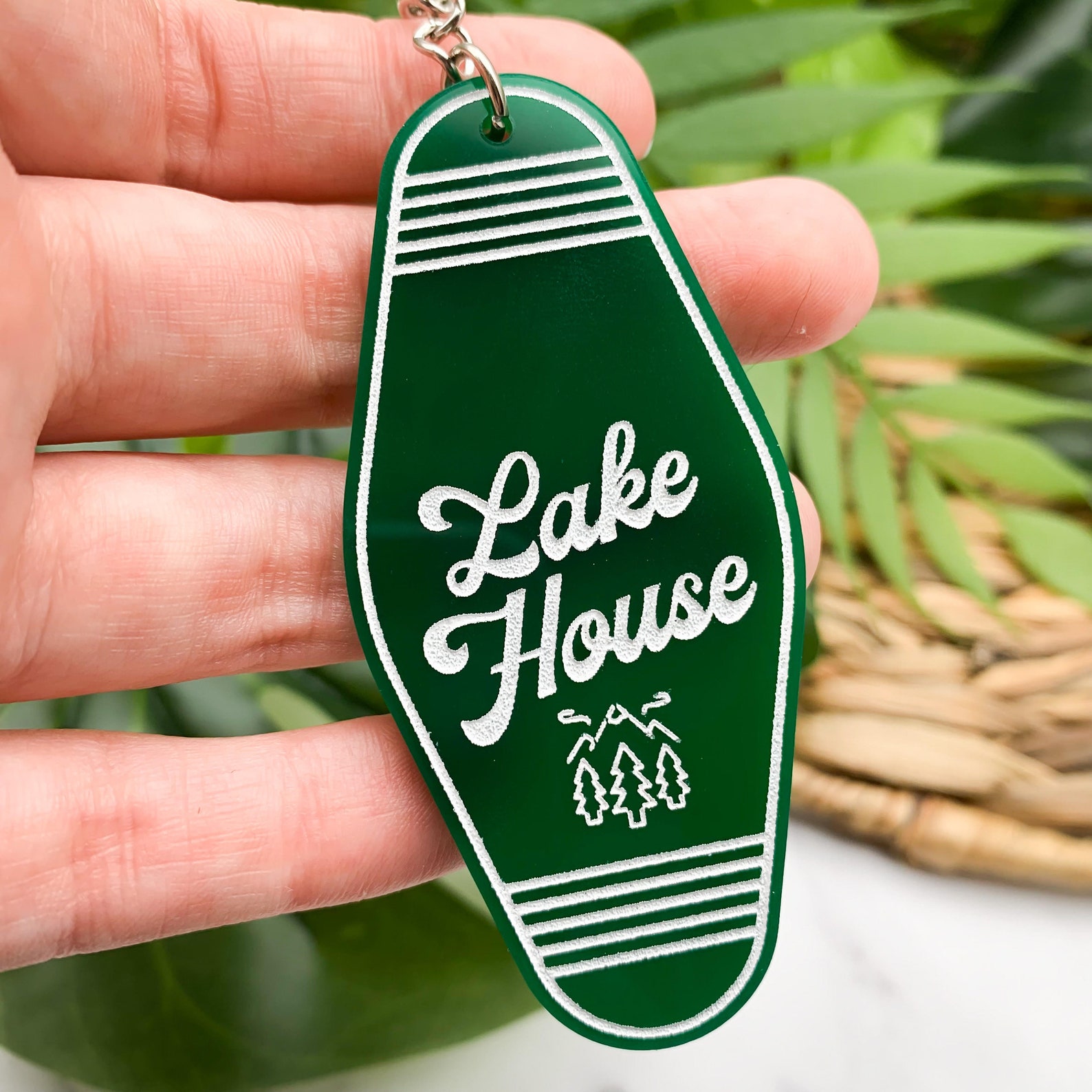 Vacation House Motel Keychain Beach Lake Cabin Retro Vintage - Etsy