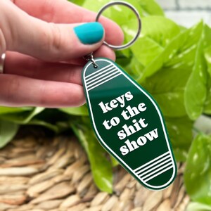 Keys to the Shit Show, Retro Motel Keychain, Funny Gag Gift Ideas ...
