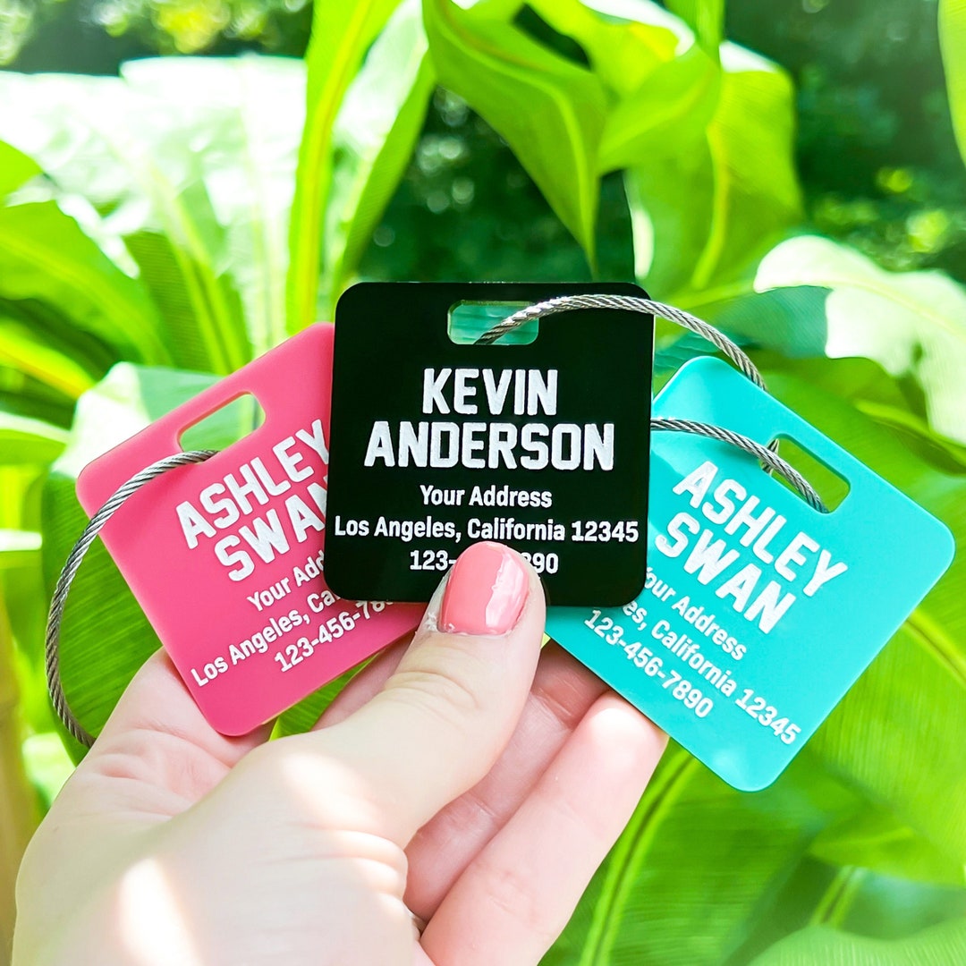Luggage Tag Personalized, Modern Identification Tags, Backpack Suitcase ...