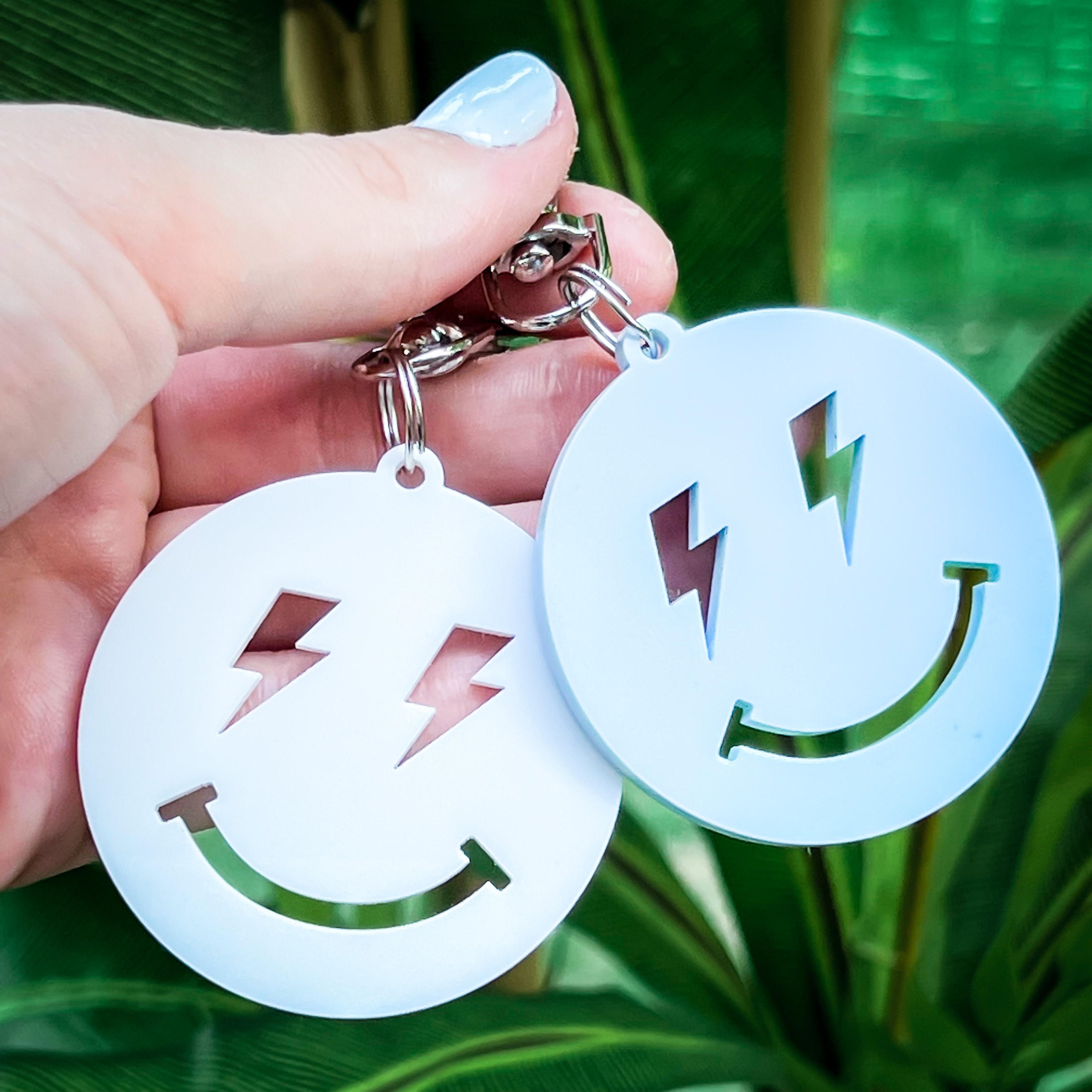 Smiley Face Groovy Keychain Cute Retro Gift Keyring Hippie - Etsy