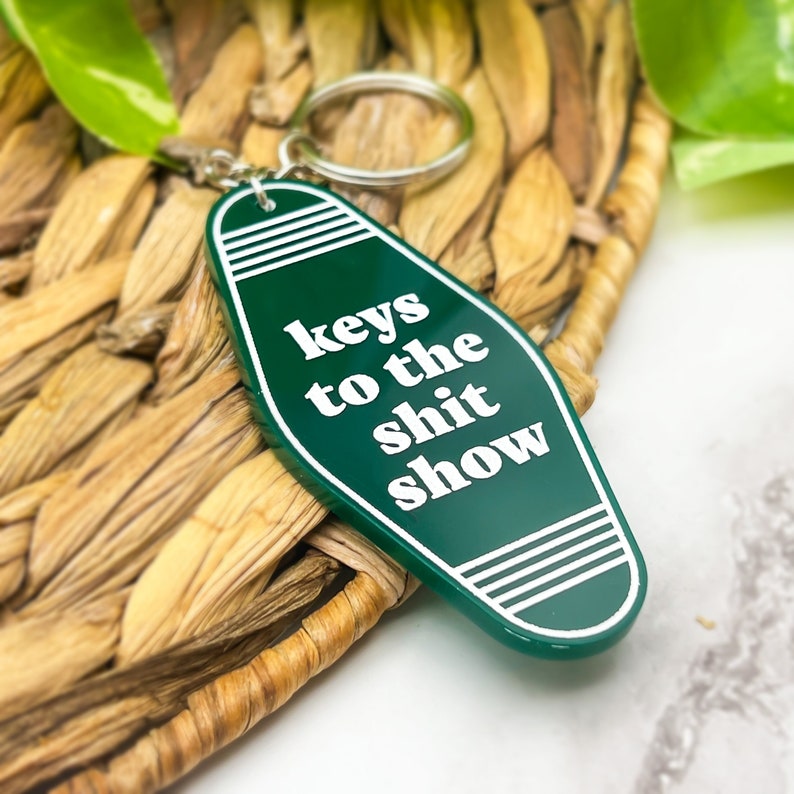 Keys to the Shit Show Retro Motel Keychain Funny Gag Gift - Etsy