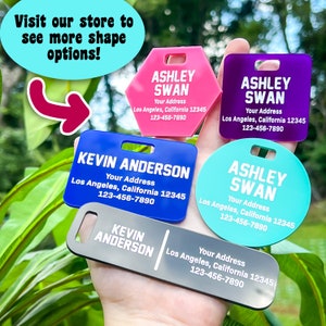 Luggage Tag Personalized, Modern Identification Tags, Backpack Suitcase ...