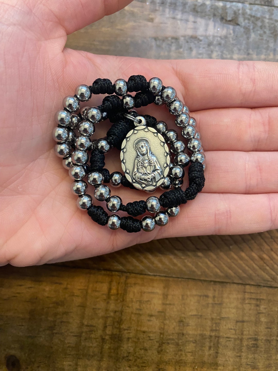 Paracord Pocket Seven Sorrows Rosary Chaplet - Etsy