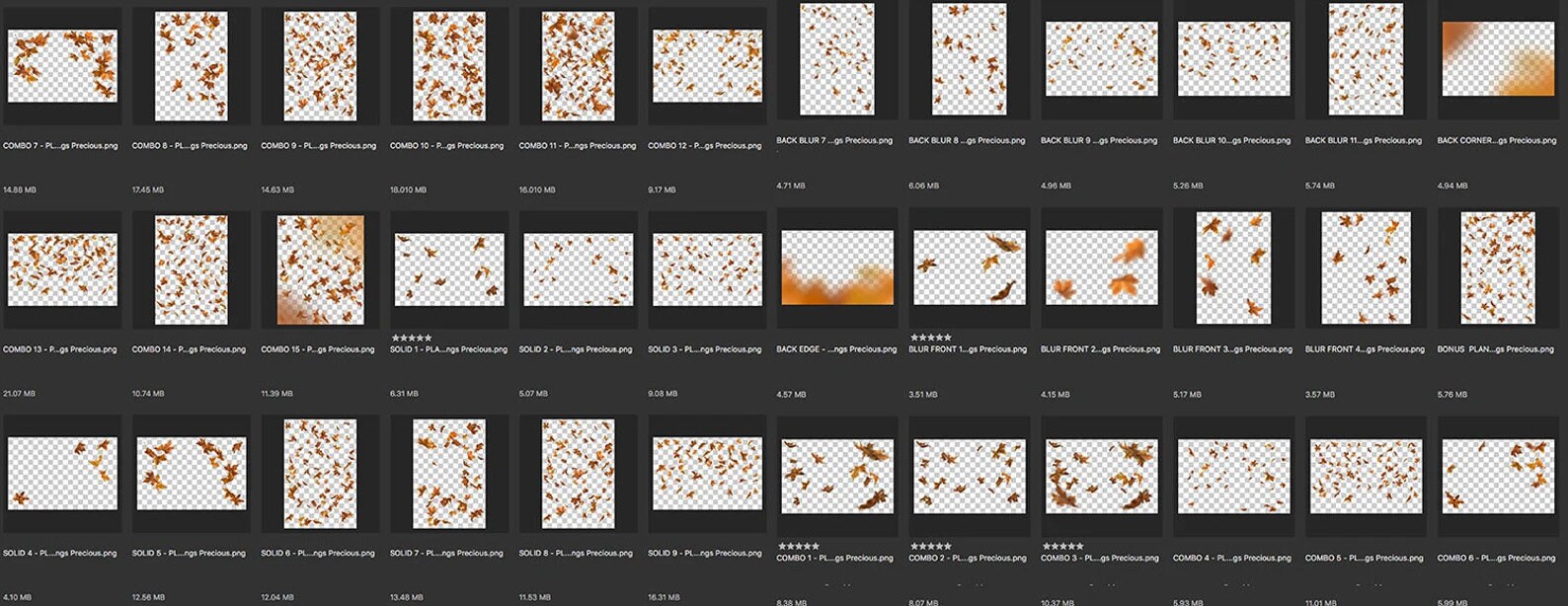 50 Fall Leaves Overlays for Photoshop - Etsy