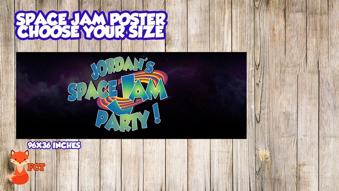 Space Jam POSTER, Space Jam Birthday Invites, Space Jam Birthday Movie ...