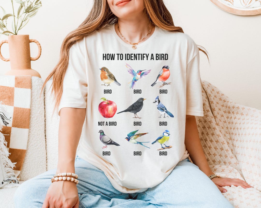 Funny Bird T-shirt | How to Identify a Bird Shirt | Bird Identification Design | Witty Gift Idea ...