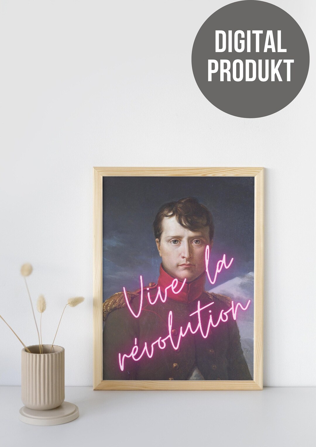 Portrait of Napoleon Bonaparte With Statement Vive La Revolution ...