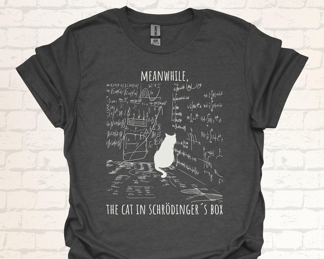 Schrödinger's Cat T-shirt | Funny Physics Teacher Shirt | Science Nerd ...