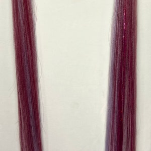 PAIR of Braided Ponytails, Bright Pink Festival Hair, Pink Rave Braids ...