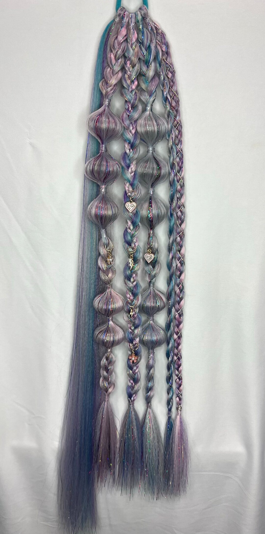 SINGLE Braided Ponytail Rave Braid Festival Hair EDM Festivals Unique ...