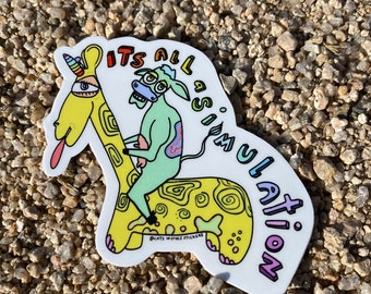 Simulation Sticker | Etsy