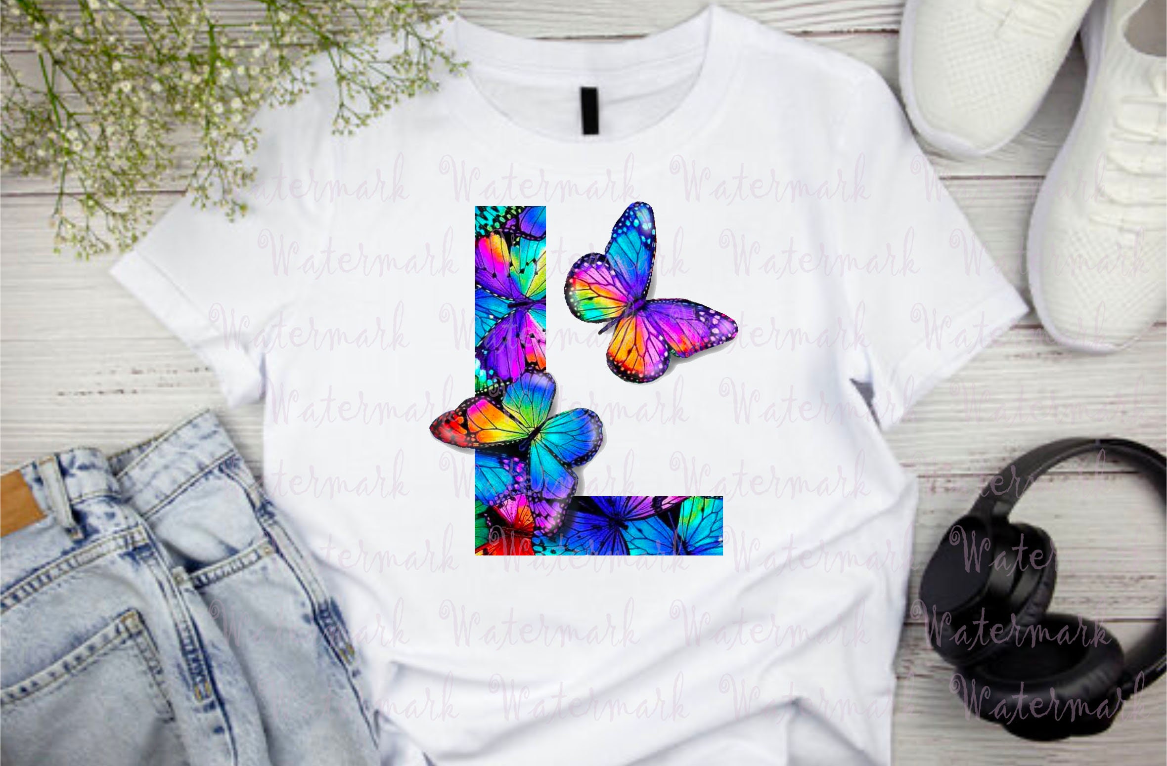 Butterfly Alphabet Capital Letters / Upper Case Clipart Art Digital ...