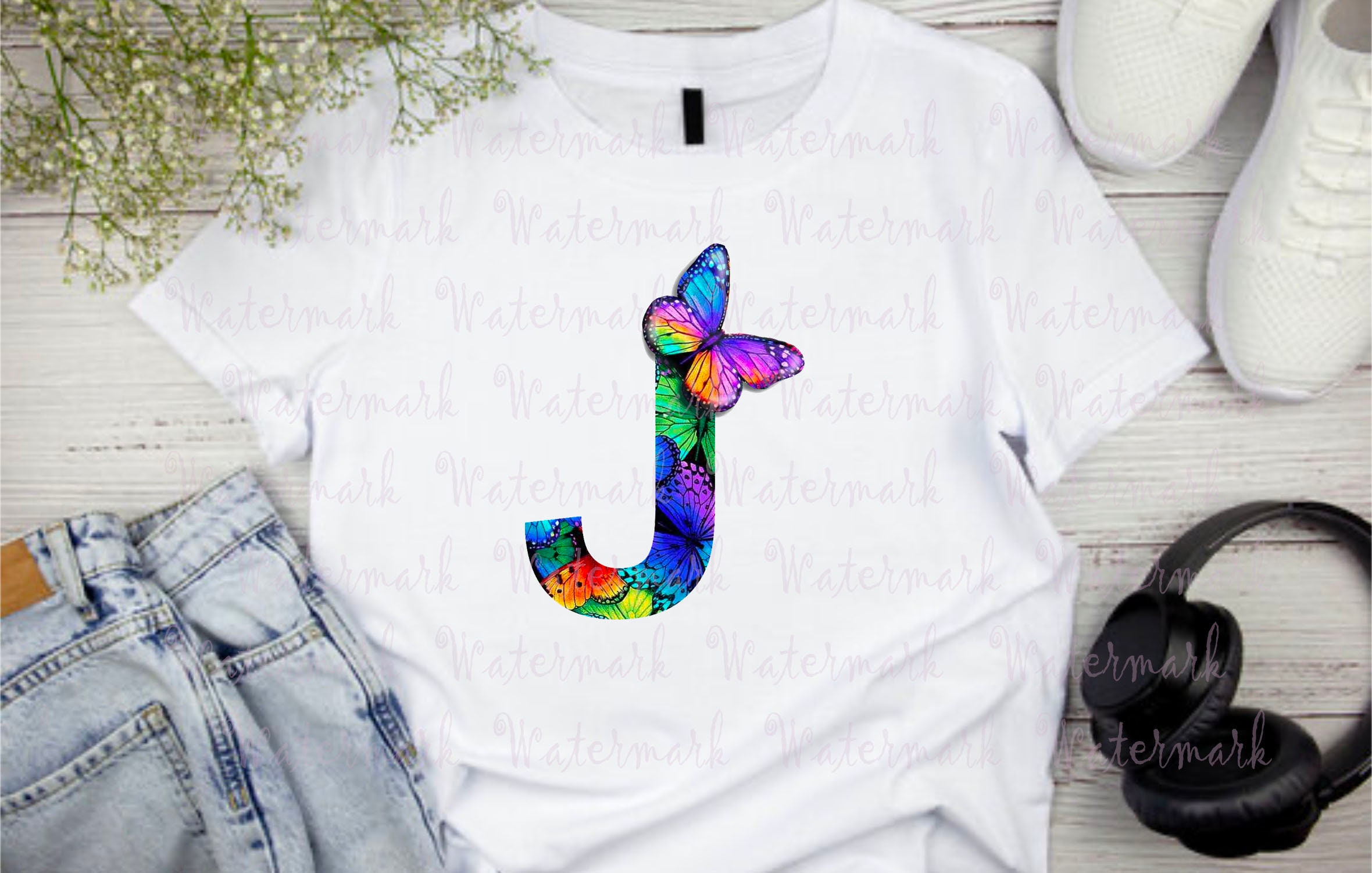 Butterfly Alphabet Capital Letters / Upper Case Clipart Art Digital ...