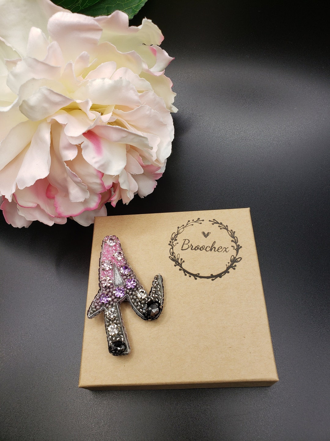Handcrafted Letter A Brooch * Name Pin * Gradient A - Etsy