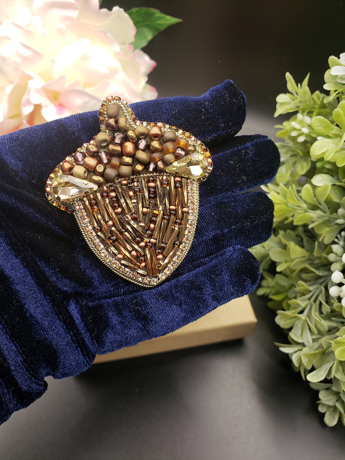 Shiny Acorn Handcrafted Brooch Acorn Pin Bronze Accessory - Etsy