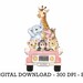 PNG Tropical Jungle Safari Animals Car, Kids Sublimation, Baby Shower ...