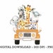 PNG Tropical Jungle Safari Animals Car, Kids Sublimation, Baby Shower ...