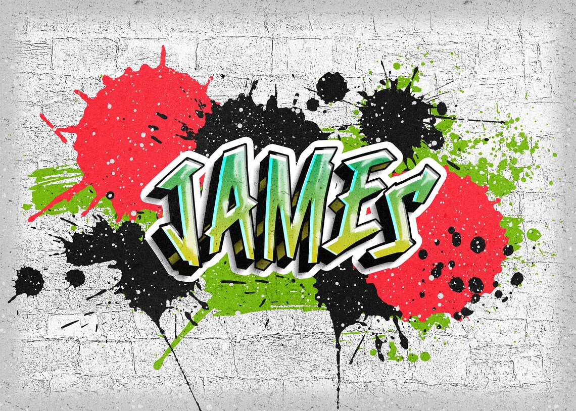 JPG/PNG Custom Graffiti Name Logo Print Art A3 Digital File - Etsy