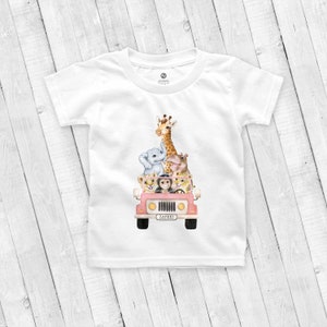 PNG Tropical Jungle Safari Animals Car, Kids Sublimation, Baby Shower ...