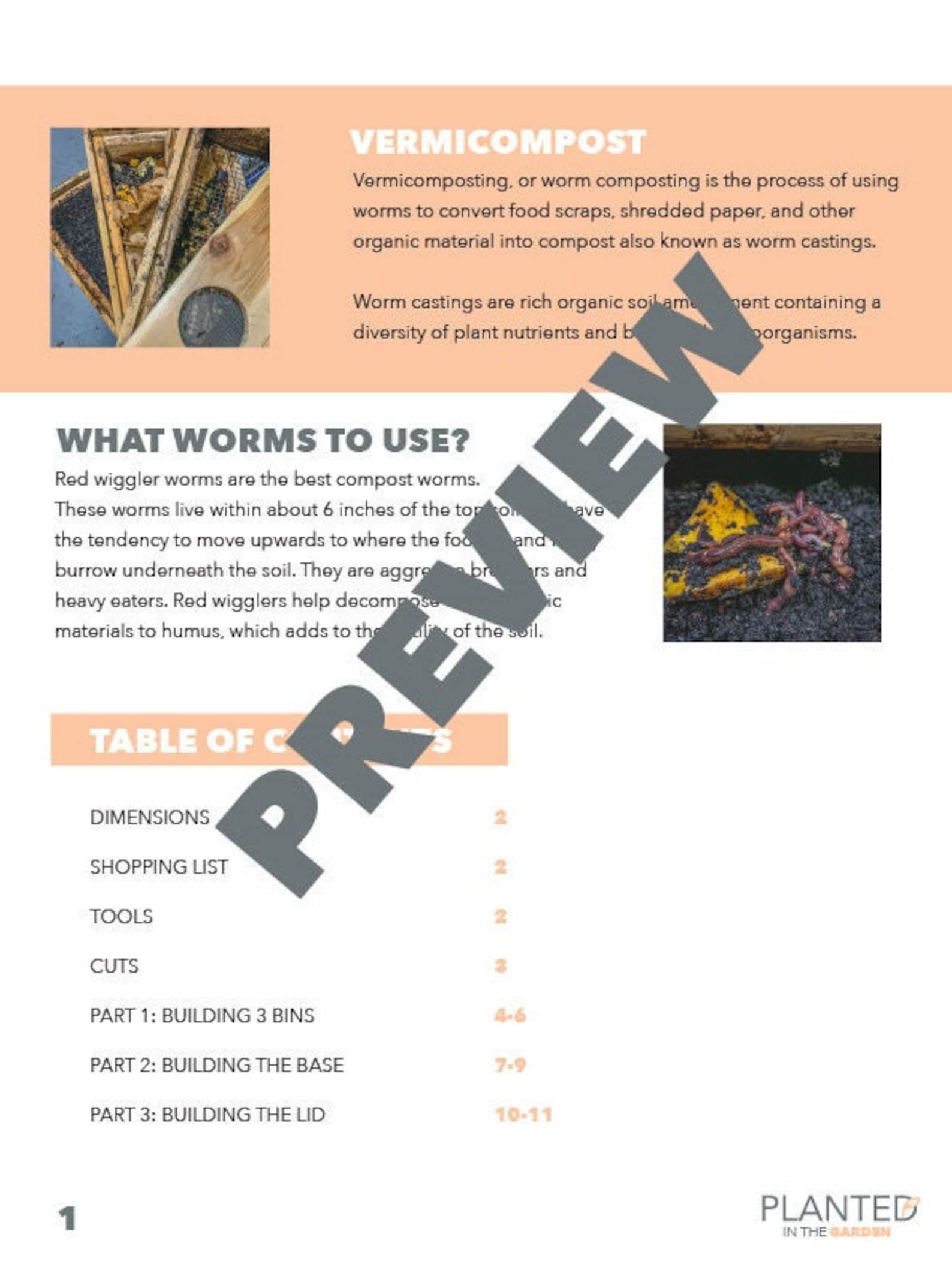 Digital Plan for a DIY 3 Tier Worm Composting Bin - Etsy