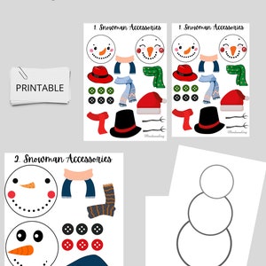 Printable "build a Snowman" Worksheet, Dress up Game and Educational ...