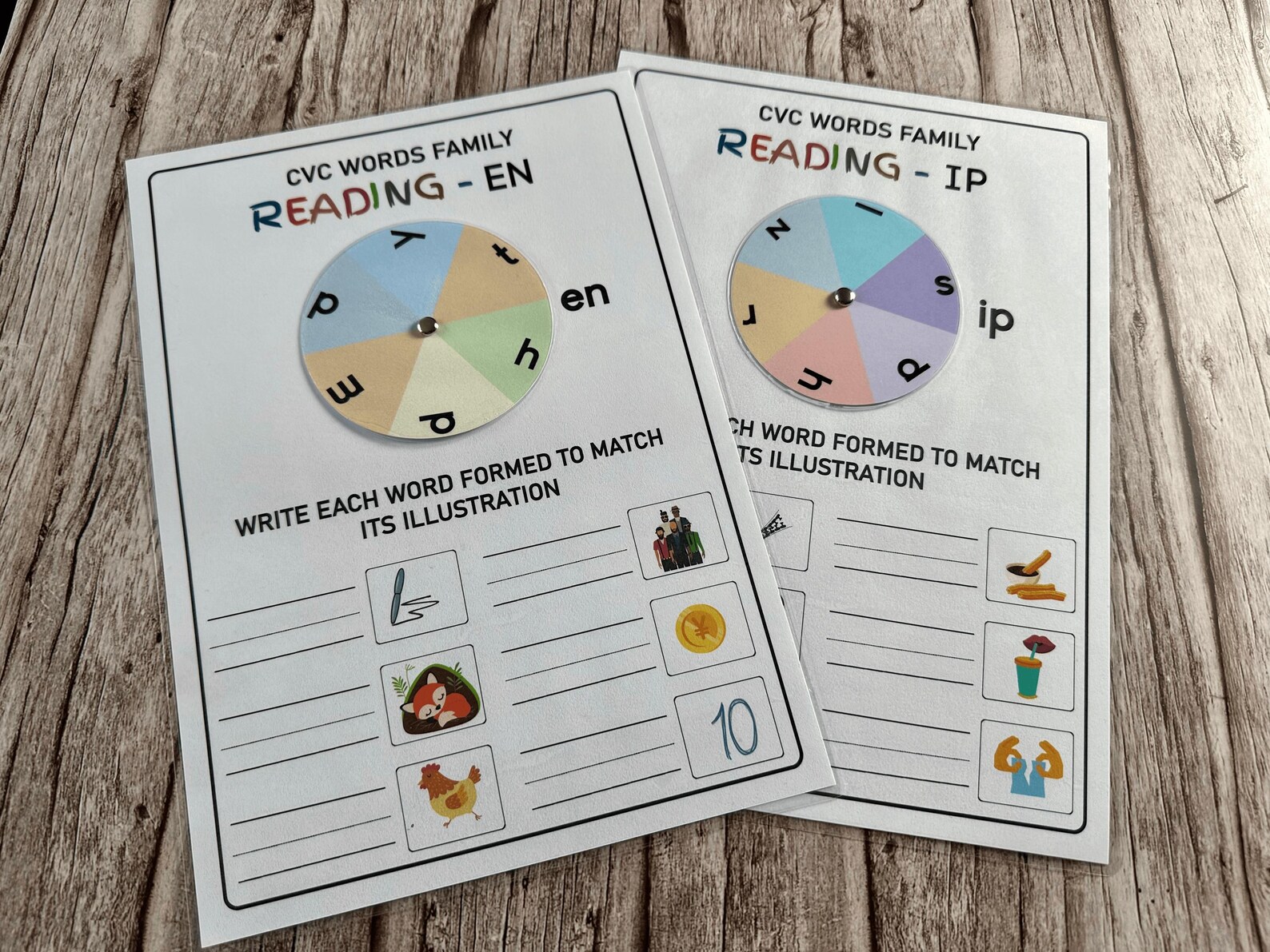 Spin & Spell CVC Word Family Wheels – Interactive Phonics Tool for Kids ...