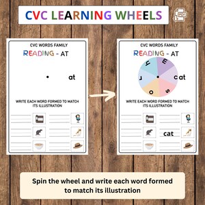 Spin & Spell CVC Word Family Wheels – Interactive Phonics Tool for Kids ...