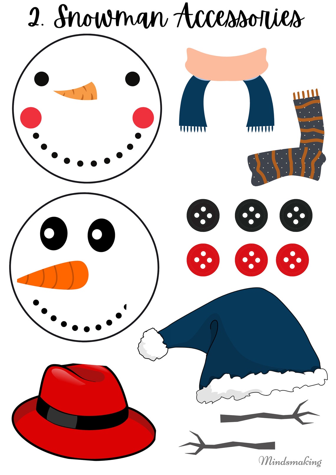 Printable "build a Snowman" Worksheet, Dress up Game and Educational ...