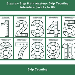 Printable Skip Counting Worksheets – Fun Math Practice for Kids (1s to ...