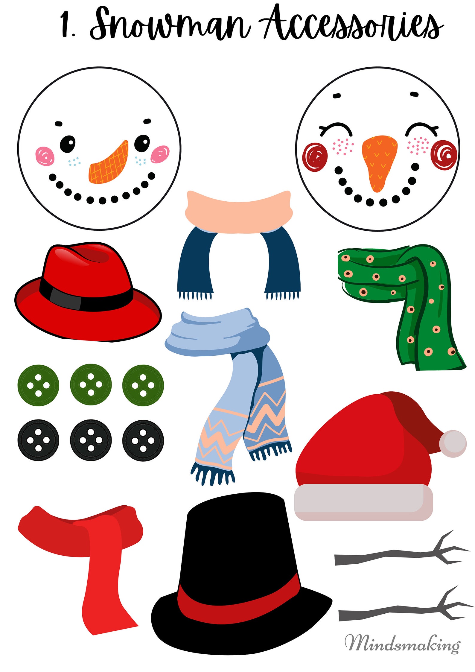 Printable "build a Snowman" Worksheet, Dress up Game and Educational ...