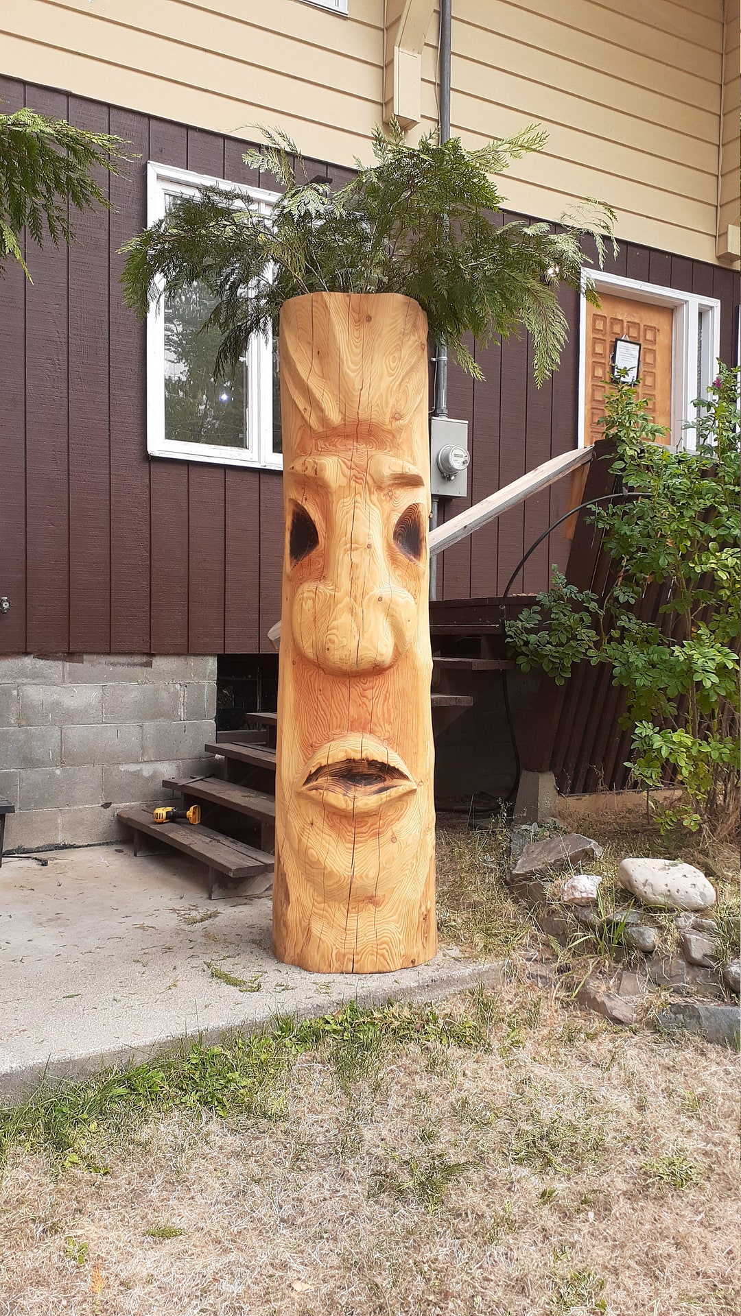 Huge Easter Island Theme Totem Pole - Etsy