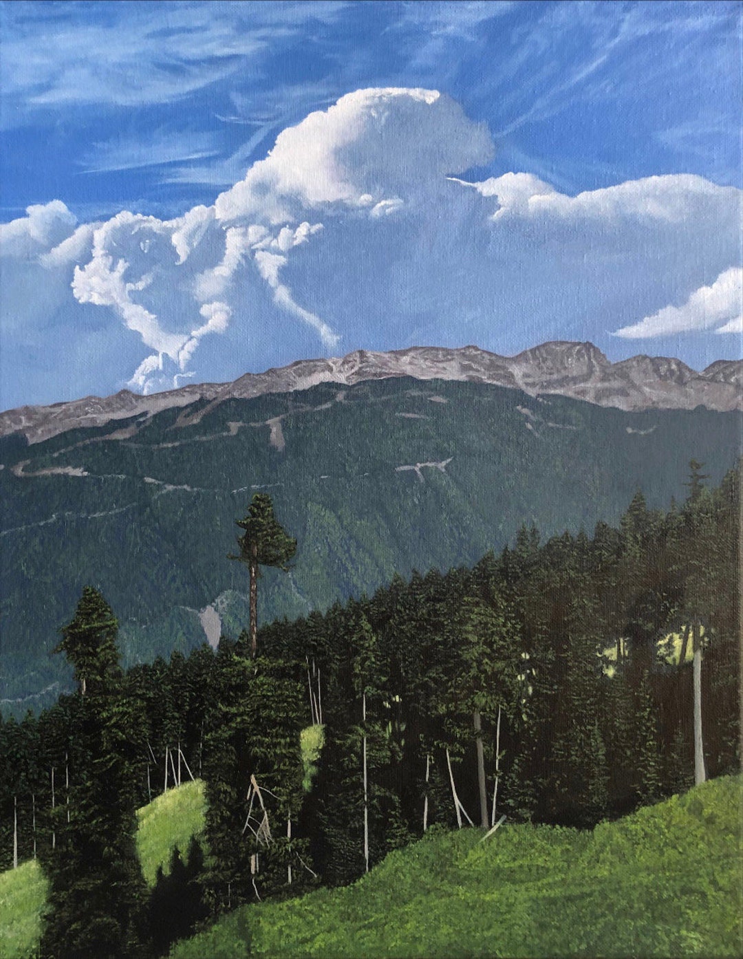 Canadian Clouds - Original Oil Painting on Canvas - 50cm X 40cm ...