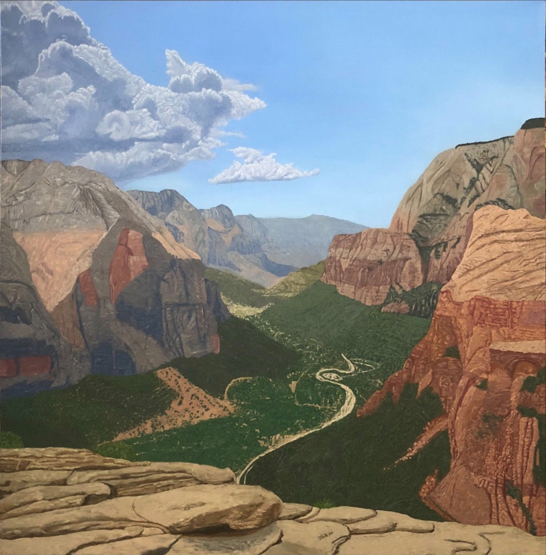 Angles Landing 90cm X 90cm Original Oil Painting on Canvas - Etsy