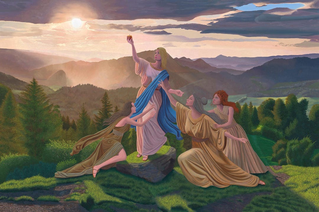 Eris and the Apple of Discord Print Realism Landscape Art Wall Art ...