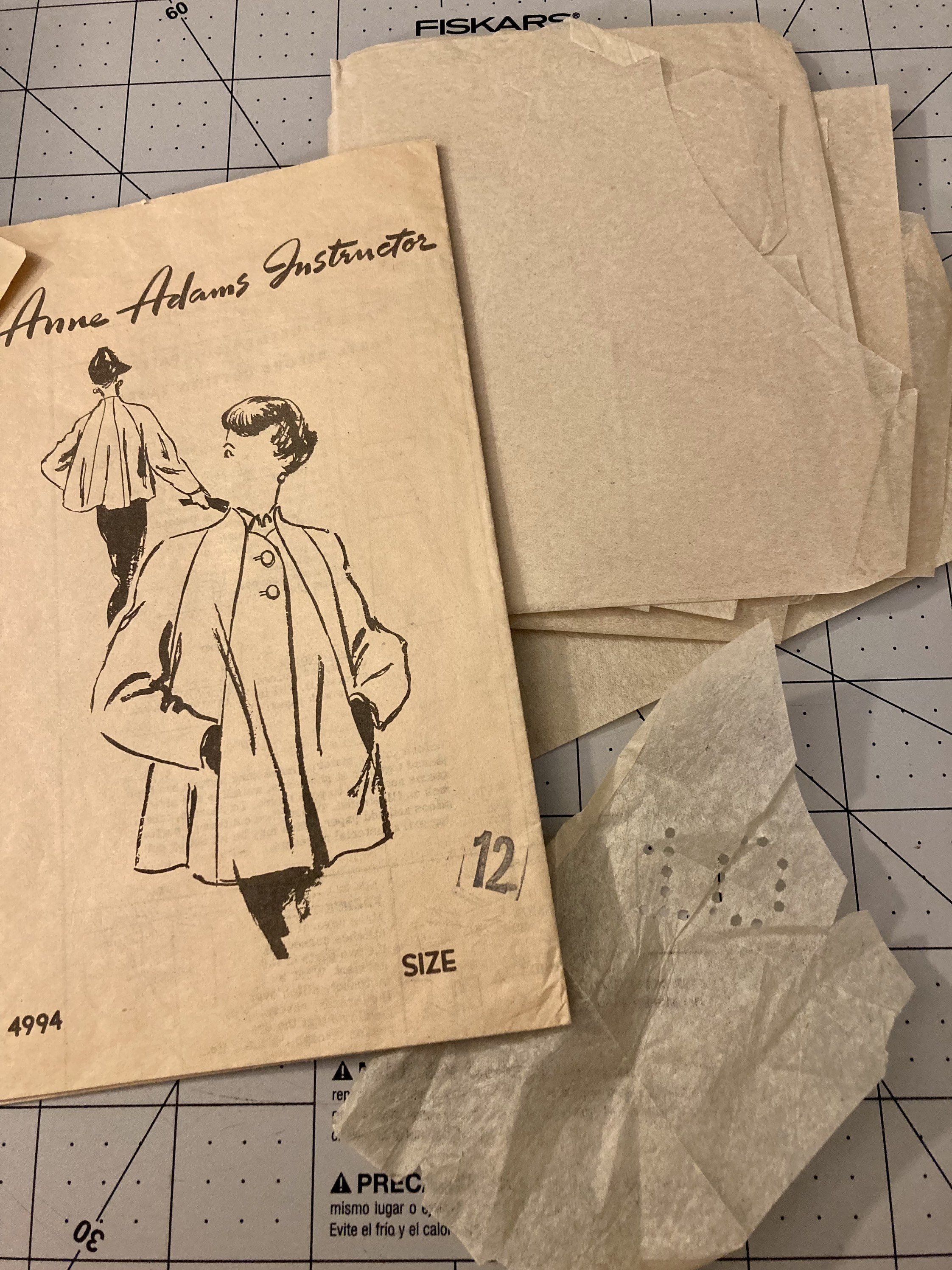 1940s Anne Adams Instructor Swagger Coat Pattern 4994 Rare! - Etsy