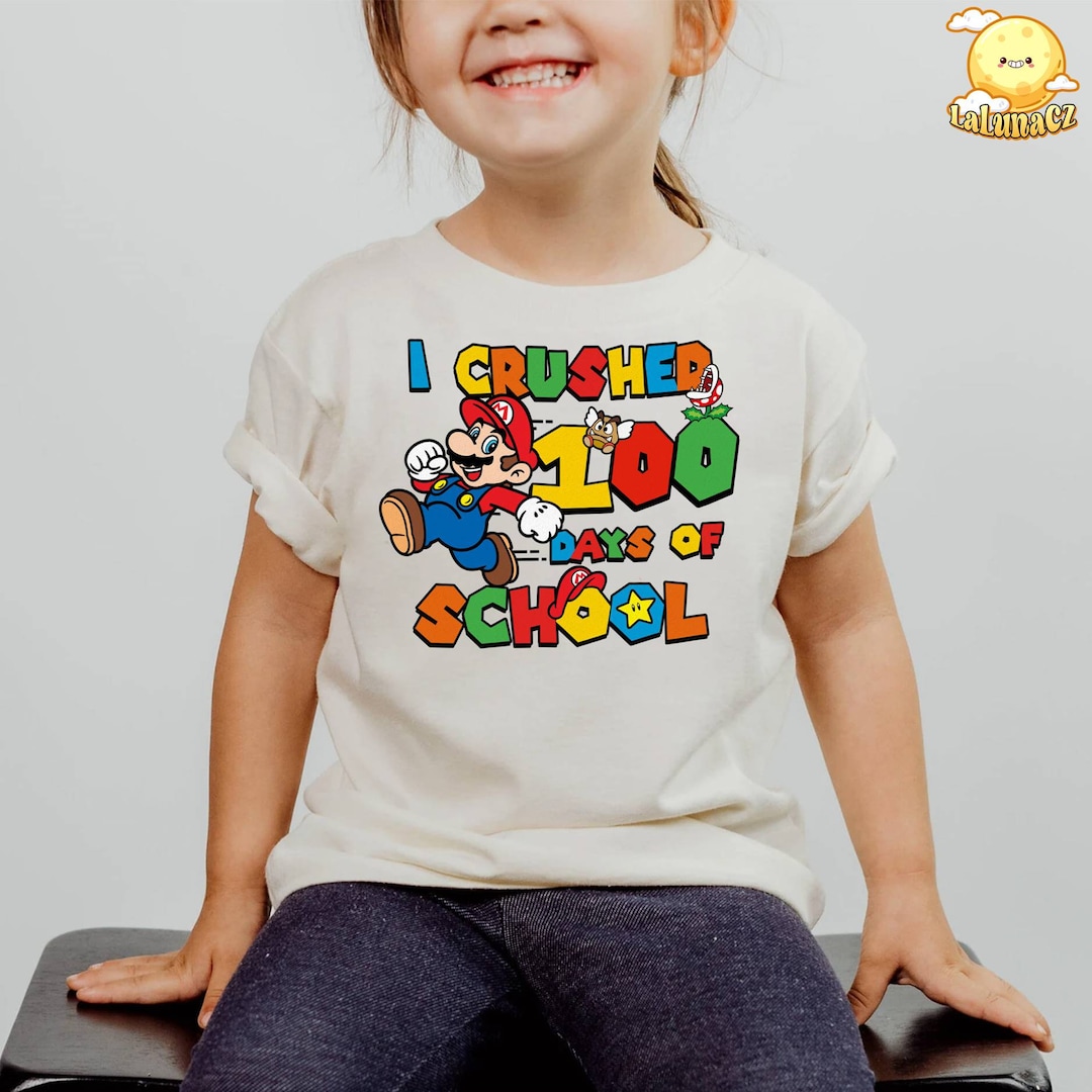 Mario Crushed 100 Days of School Png Mario Bros 100 Days of School ...