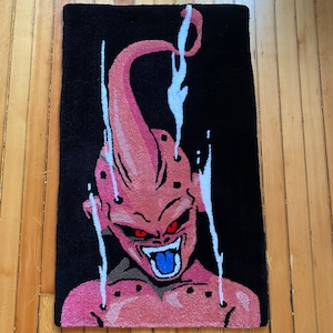 Kid Buu Rug Dragonball Tufting Vintage Handmade Cut - Etsy