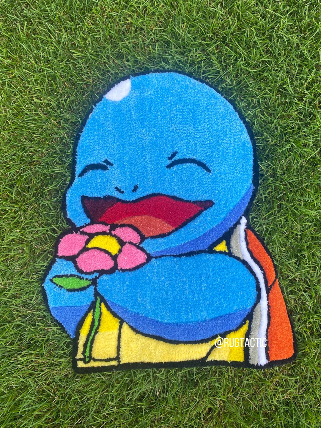 Squirtle Hand Tufted Rug Anime Rug Area Home Rug Non Slip - Etsy